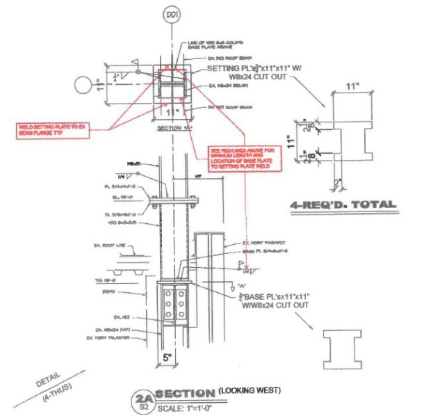 Method for Extending Building Columns for 2nd Level | Westmont Engineering